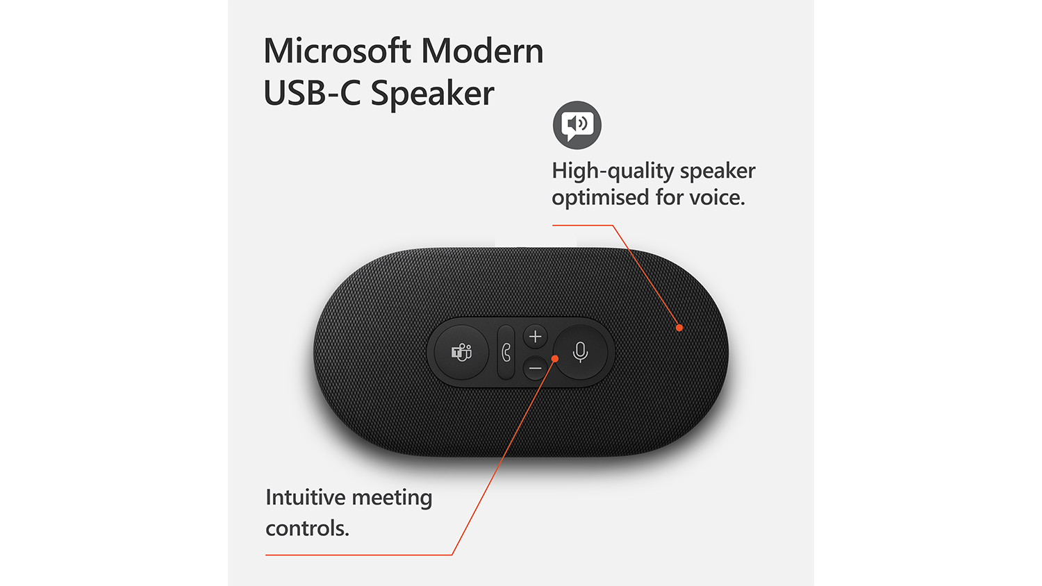 Microsoft Modern USB-C Speaker | Harvey Norman New Zealand