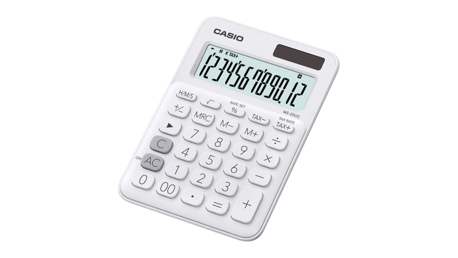 Casio MS-20UC-WE Calculator - White | Harvey Norman New Zealand