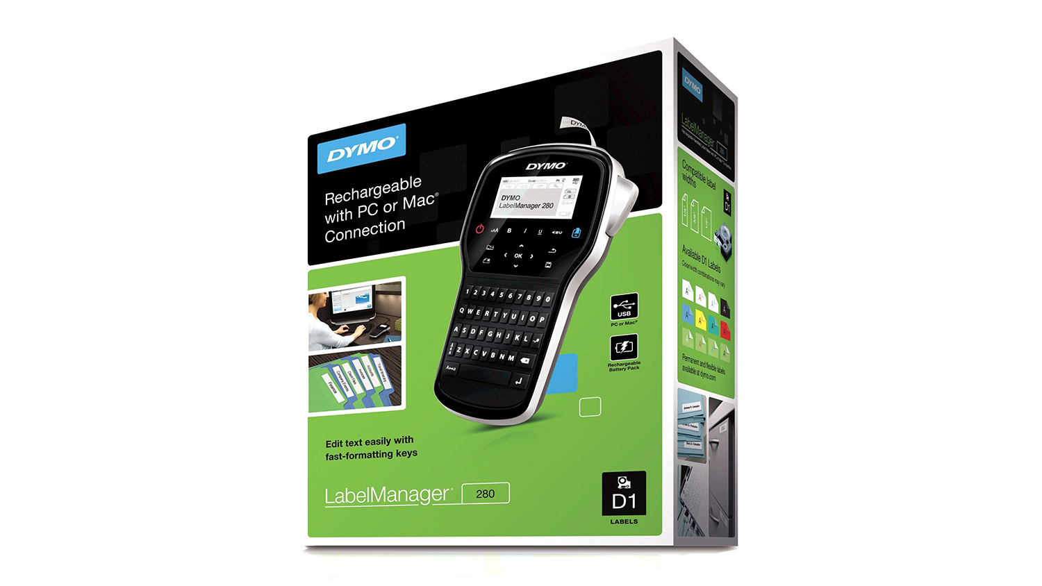 Dymo LabelManager 280 Rechargeable Portable Label Maker | Harvey Norman ...
