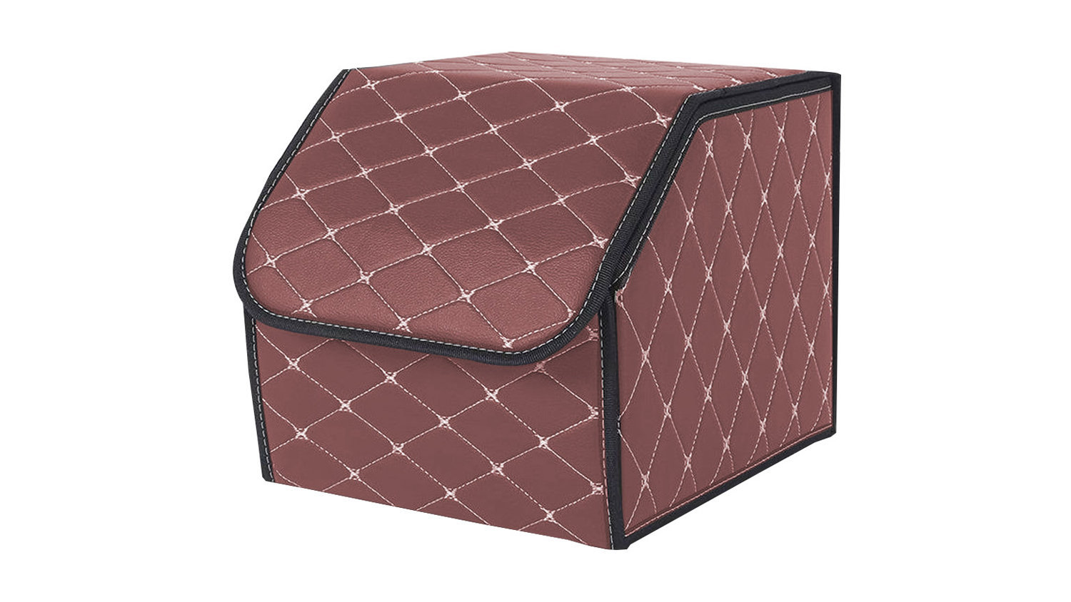 Soga Leather Car Boot Storage Box Small - Coffee/Gold | Harvey Norman ...