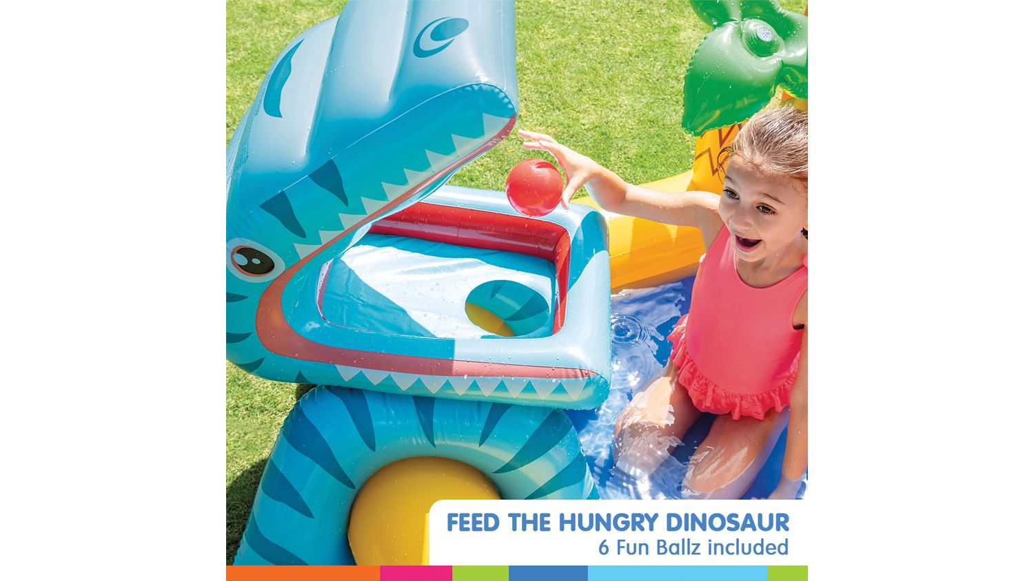 Intex Dinosaur Inflatable Kids Pool with Water Slide | Harvey Norman ...