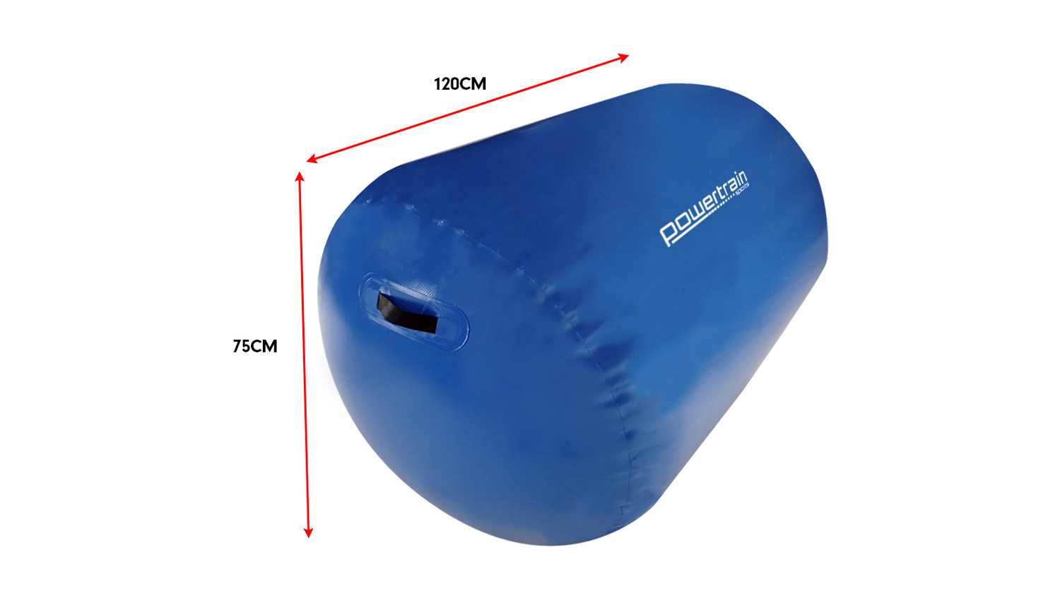Powertrain 120x75cm Airtrack Inflatable Gymnastics Air Barrel Roller ...