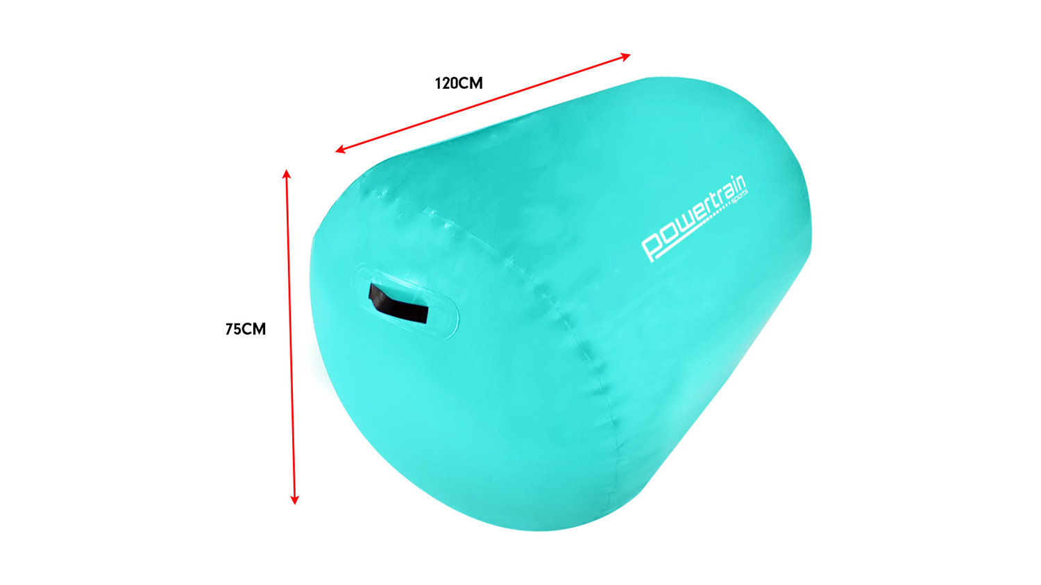 Powertrain 120x75cm Airtrack Inflatable Gymnastics Air Barrel Roller ...
