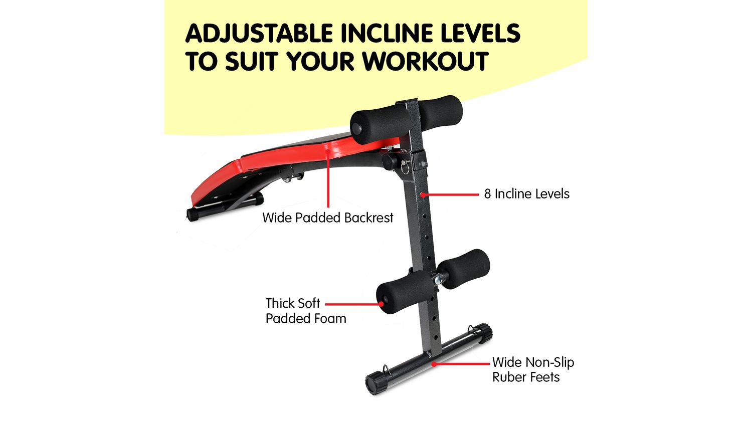 Powertrain Incline Sit-Up Gym Bench with Bands | Harvey Norman New Zealand