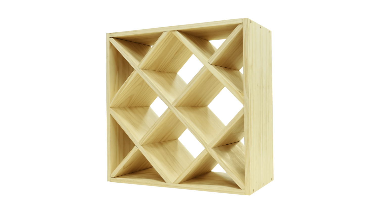 Wine Rack Store 20 Bottle Diamond Cube Wine Rack - Natural Pine ...