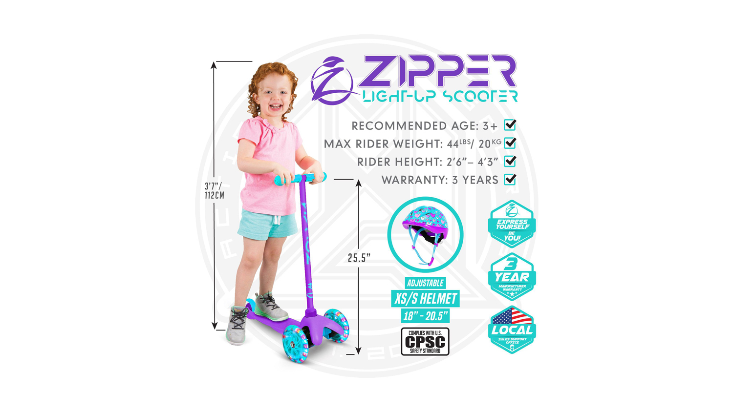 Zycom Zipper Scooter with Helmet - Purple | Harvey Norman New Zealand