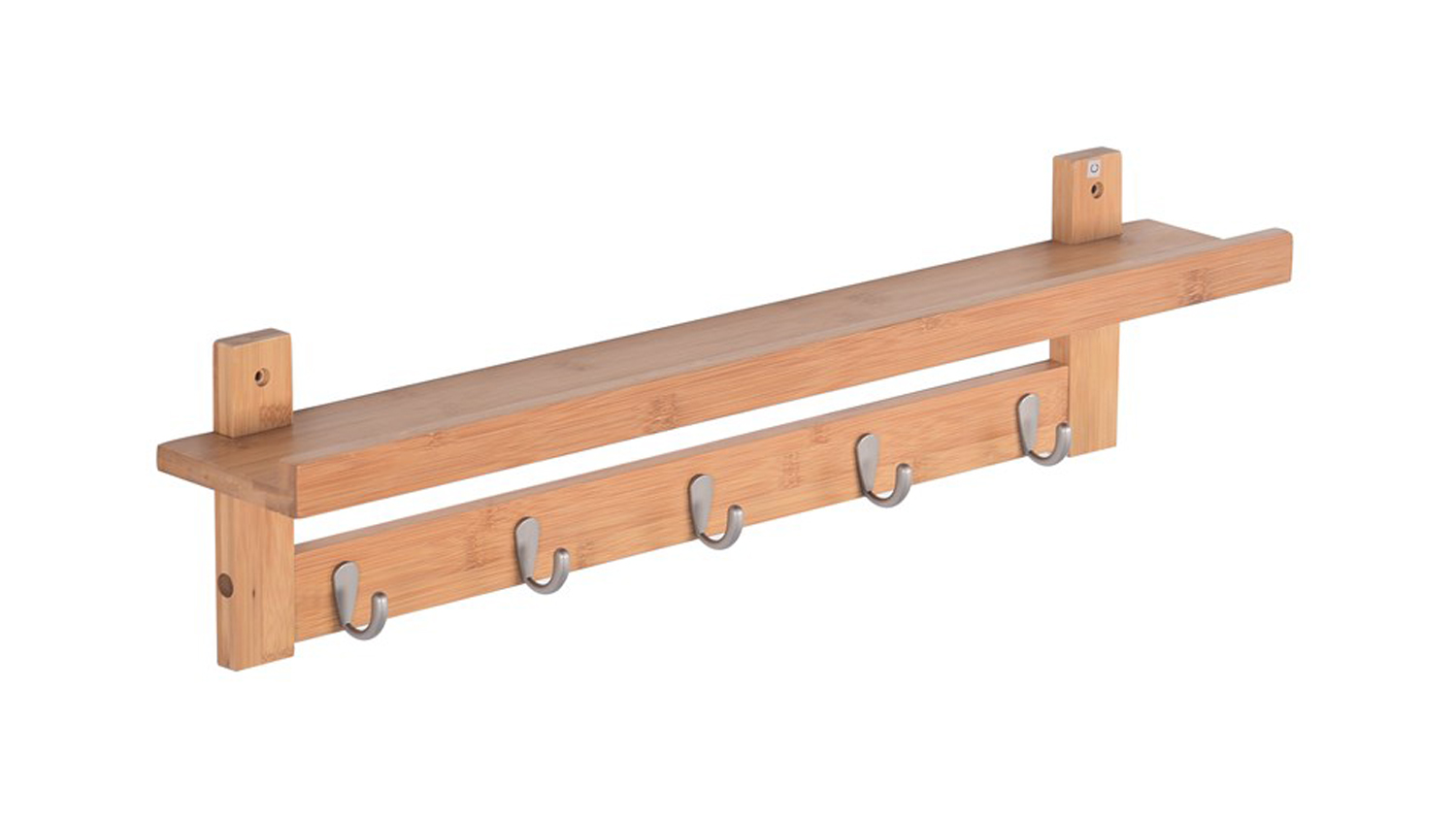 GoodHome Bamboo Wall Rack With Hooks | Harvey Norman New Zealand