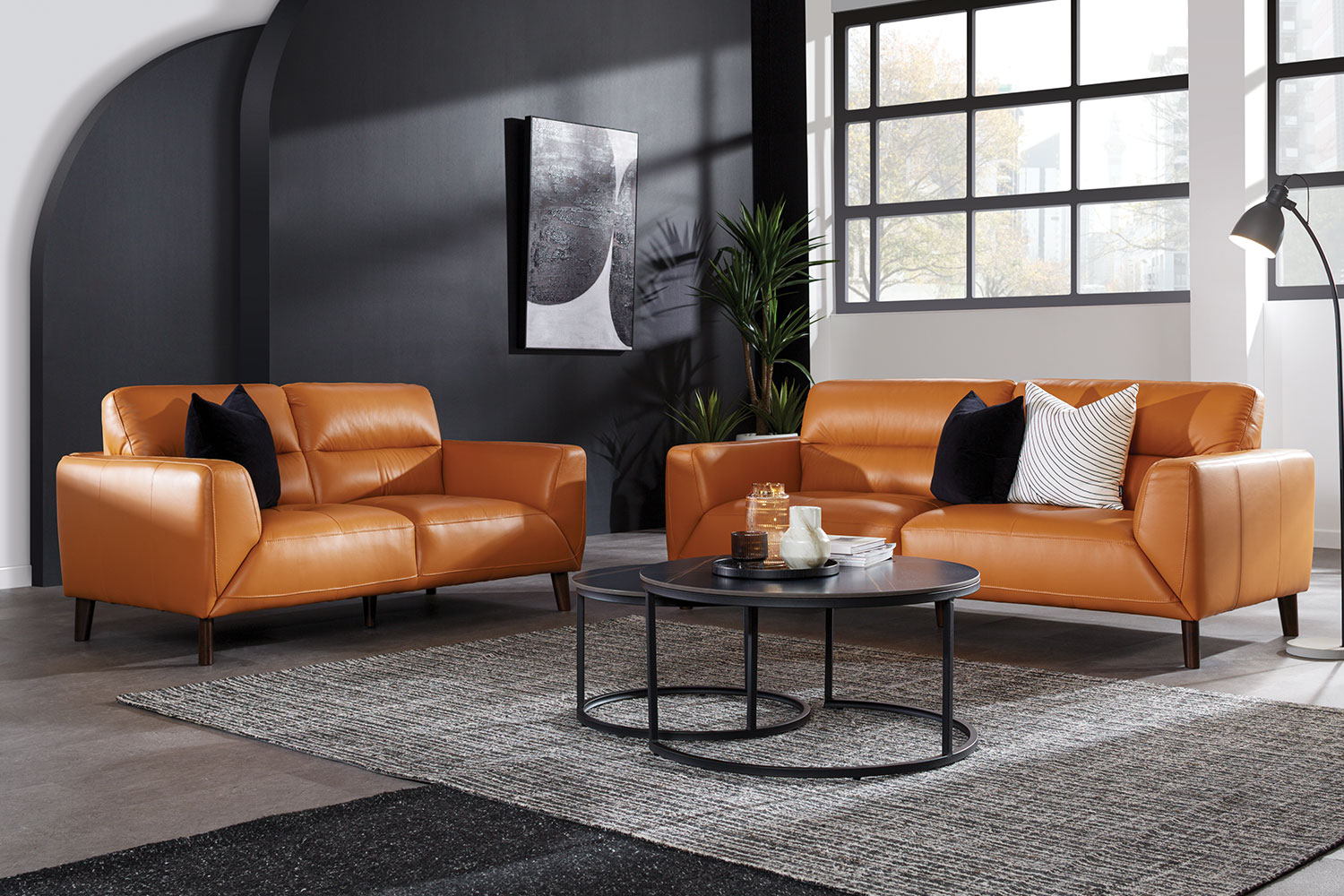 Sonoma 2 Piece Leather Lounge Suite | Harvey Norman New Zealand