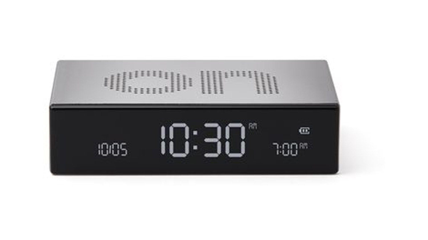 Lexon Flip Premium Alarm Clock - Aluminum | Harvey Norman New Zealand