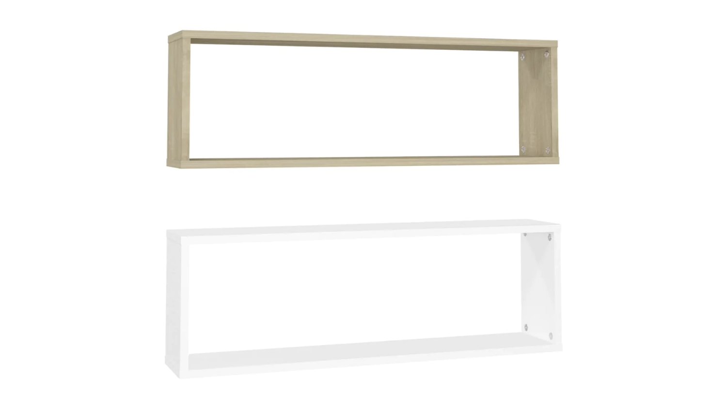 NNEVL Wall Shelves Floating Rectangle 2pcs. 80 x 15 x 26.5cm - Sonoma ...