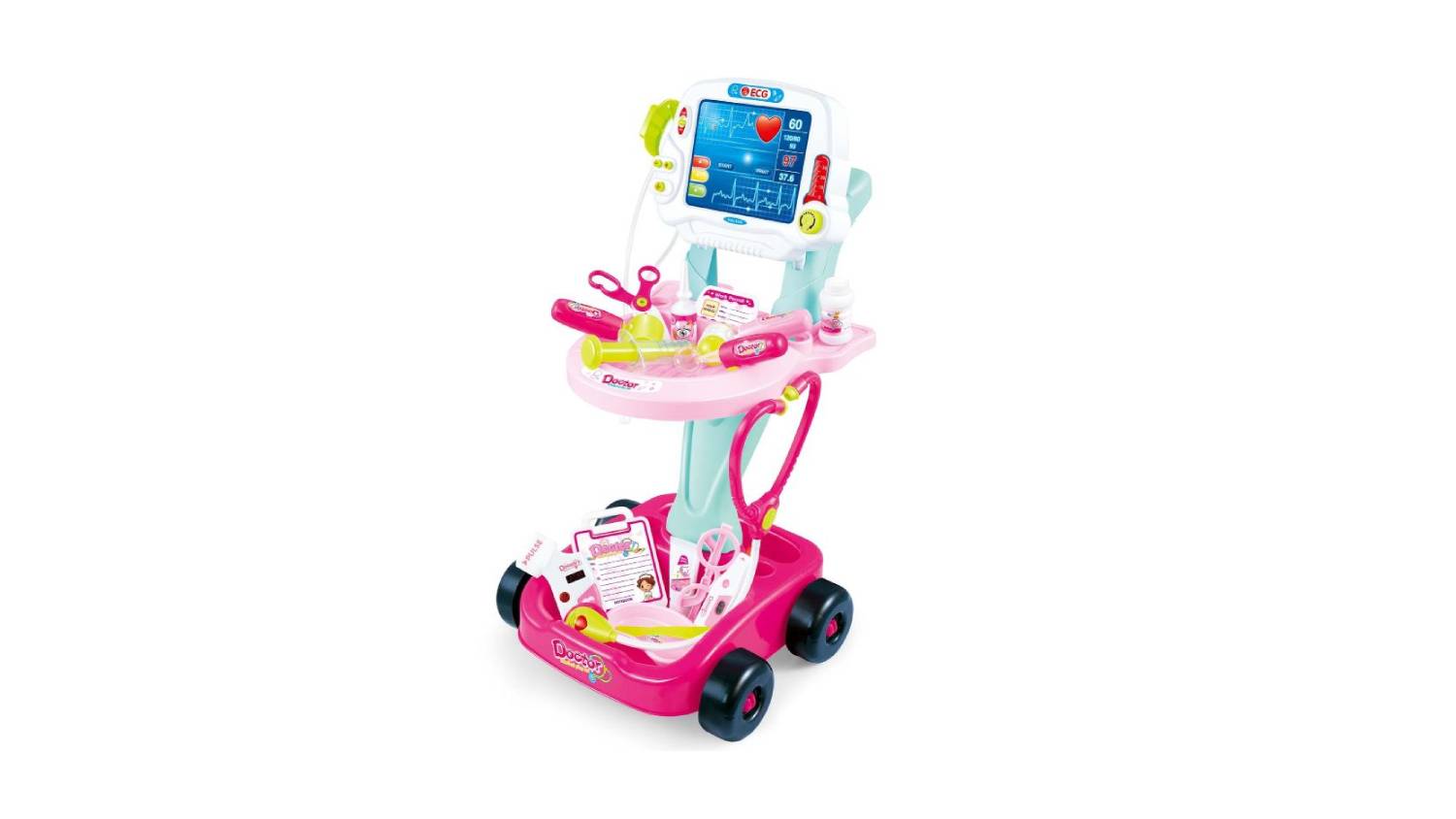 Gem Toys Children's Play Doctor's ECG Cart with Accessories | Harvey ...