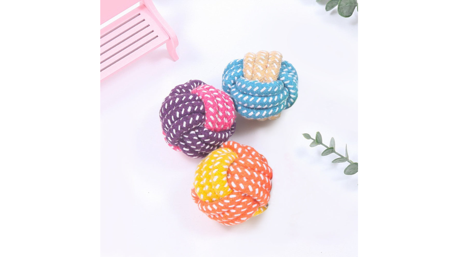 Fluff n' Stuff Cotton Rope Ball - Blue/Beige | Harvey Norman New Zealand