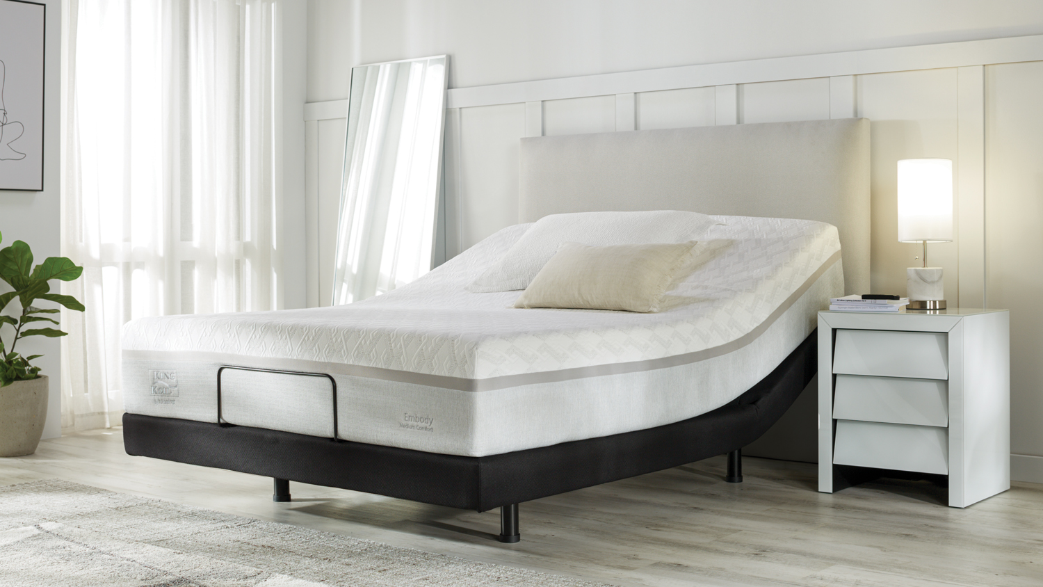 King Koil Embody Medium Queen Mattress and Refresh Adjustable Base by A ...
