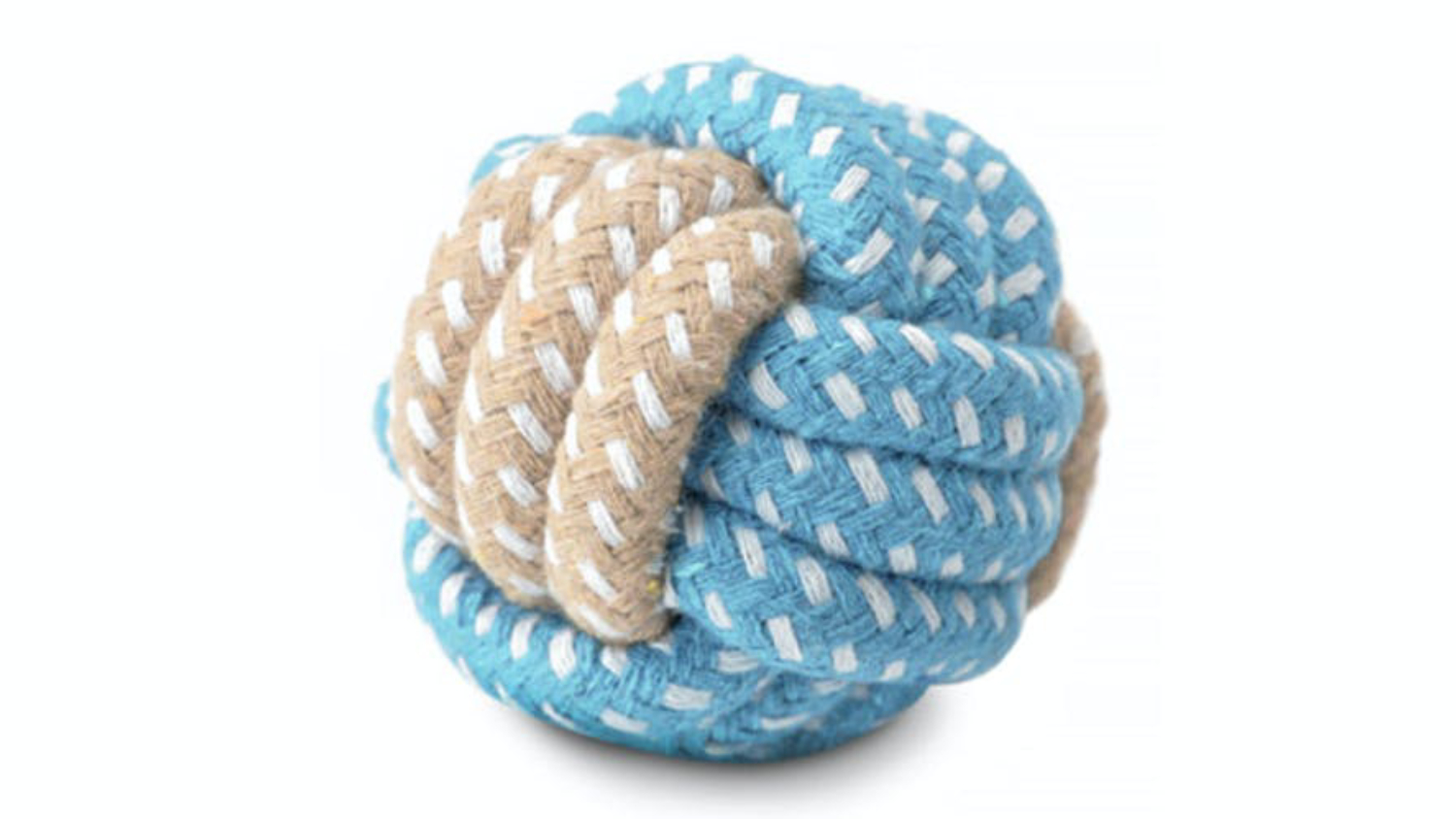 Fluff n' Stuff Cotton Rope Ball - Blue/Beige | Harvey Norman New Zealand