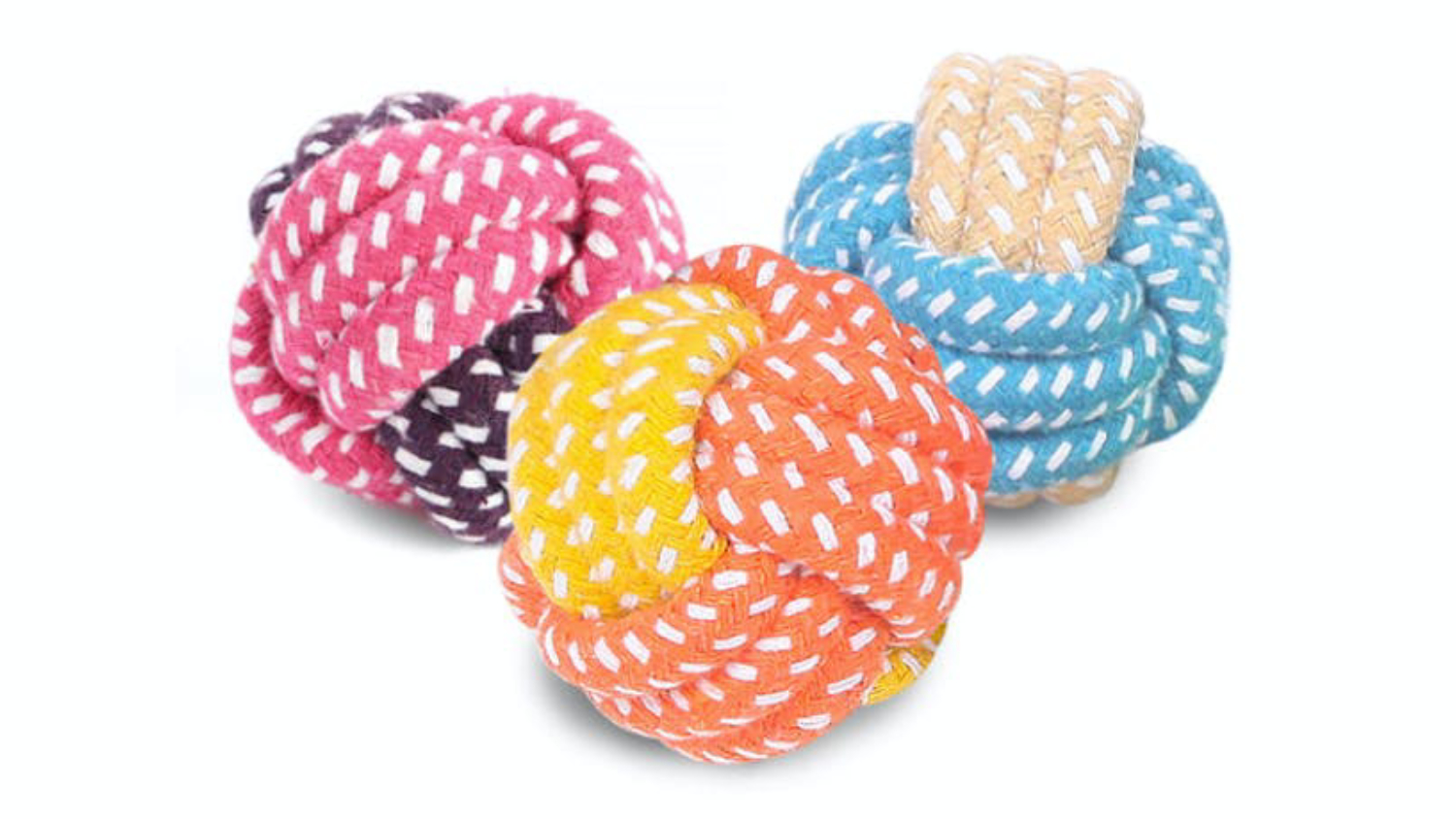 Fluff n' Stuff Cotton Rope Ball - Blue/Beige | Harvey Norman New Zealand