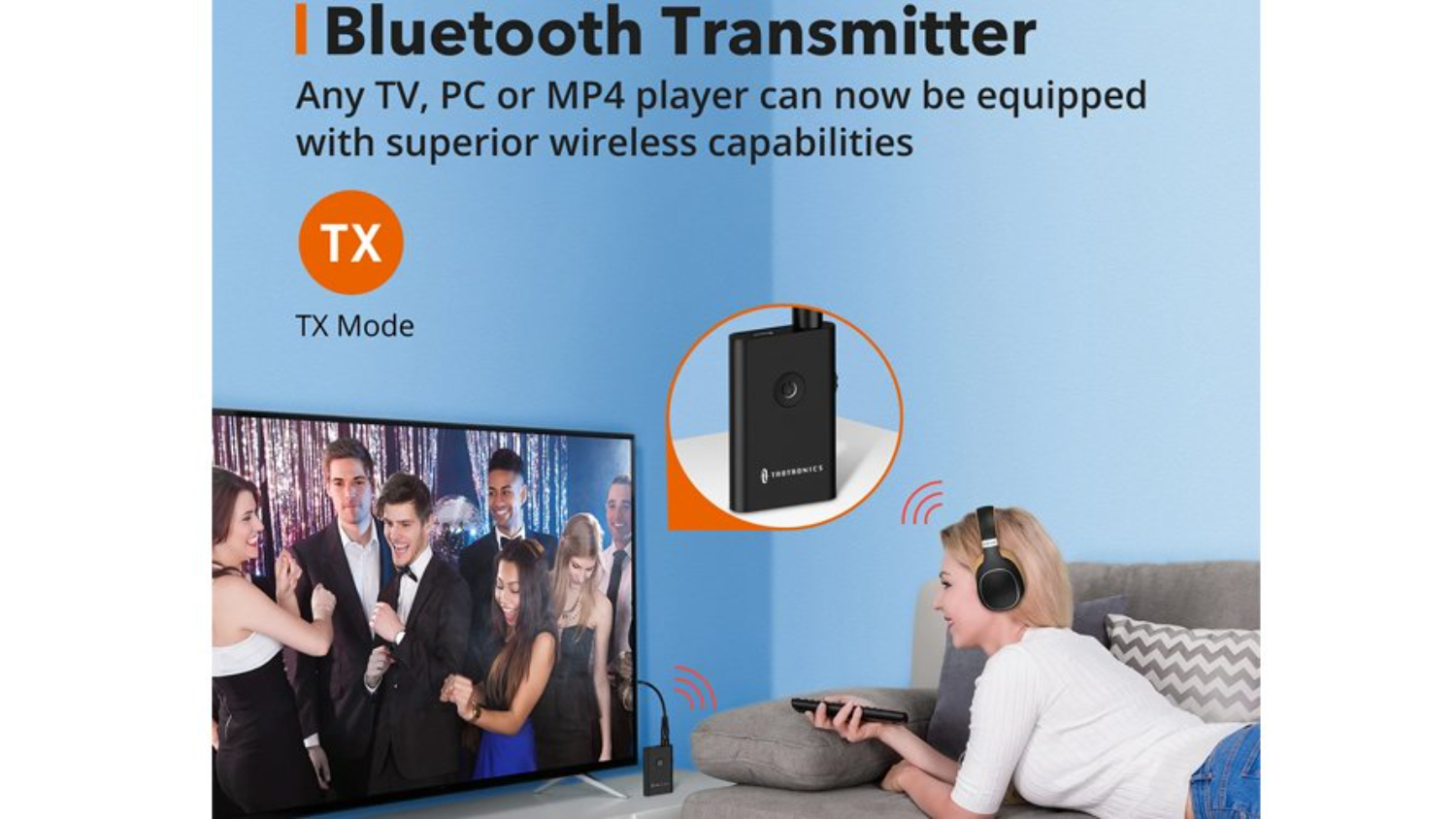 TaoTronics AUX Bluetooth Audio Transmitter | Harvey Norman New Zealand