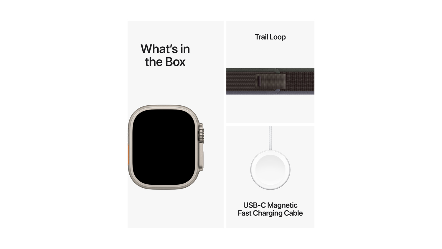 Apple Watch Ultra 2 - Titanium Case with Blue/Black Trail Loop (49mm ...