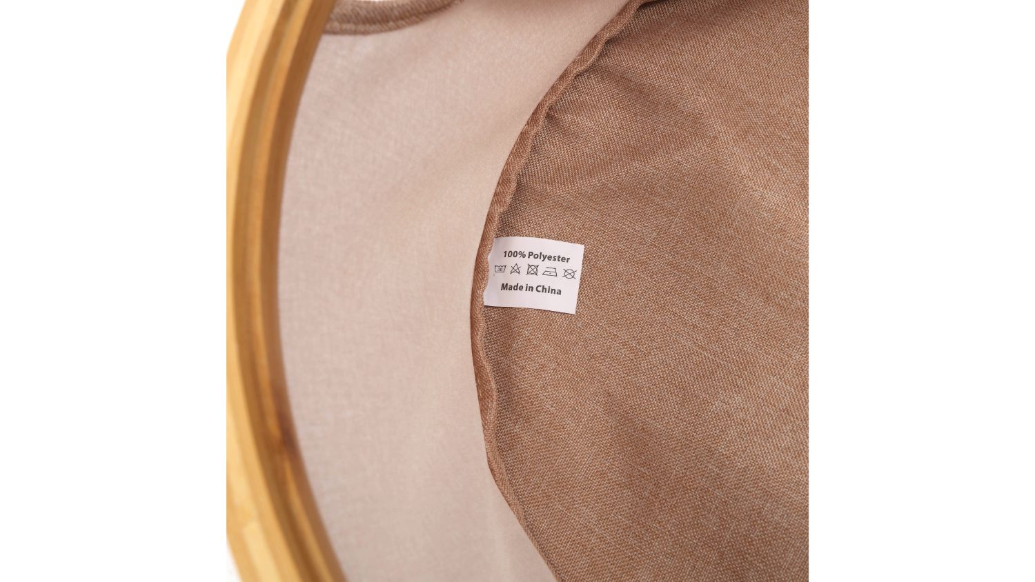 Sherwood Linen & Bamboo Round Low-Profile Laundry Hamper with Cover ...