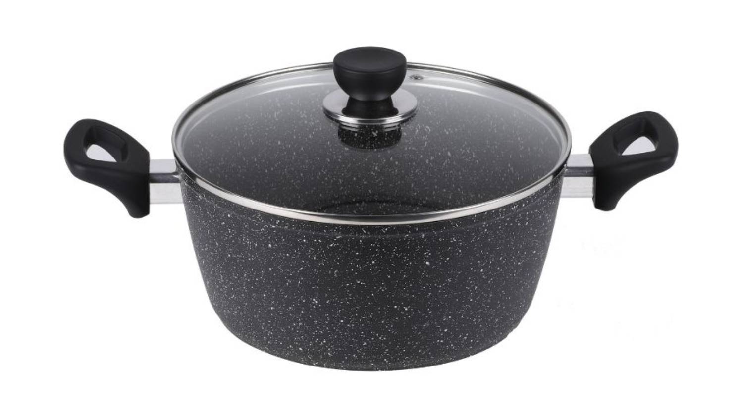 Gourmet Kitchen Marble Non-Stick Stone Coated Cookware Set 6pcs ...