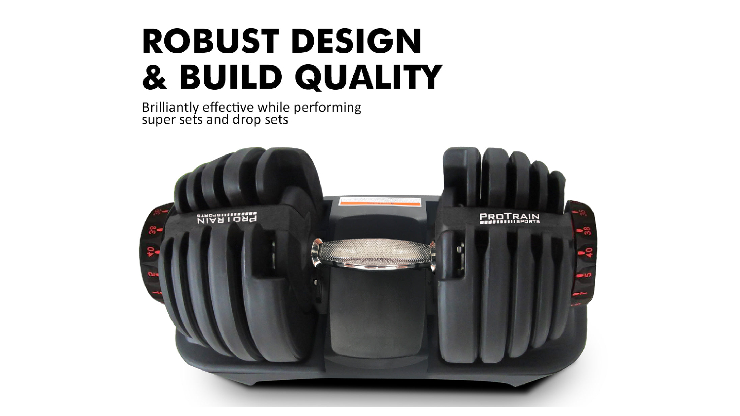 PROTRAIN Adjustable Dumbbell 5-40kg - Black | Harvey Norman New Zealand