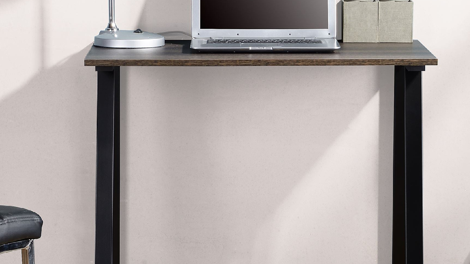 TSB Living Metal Frame Desk - Dark Brown | Harvey Norman New Zealand