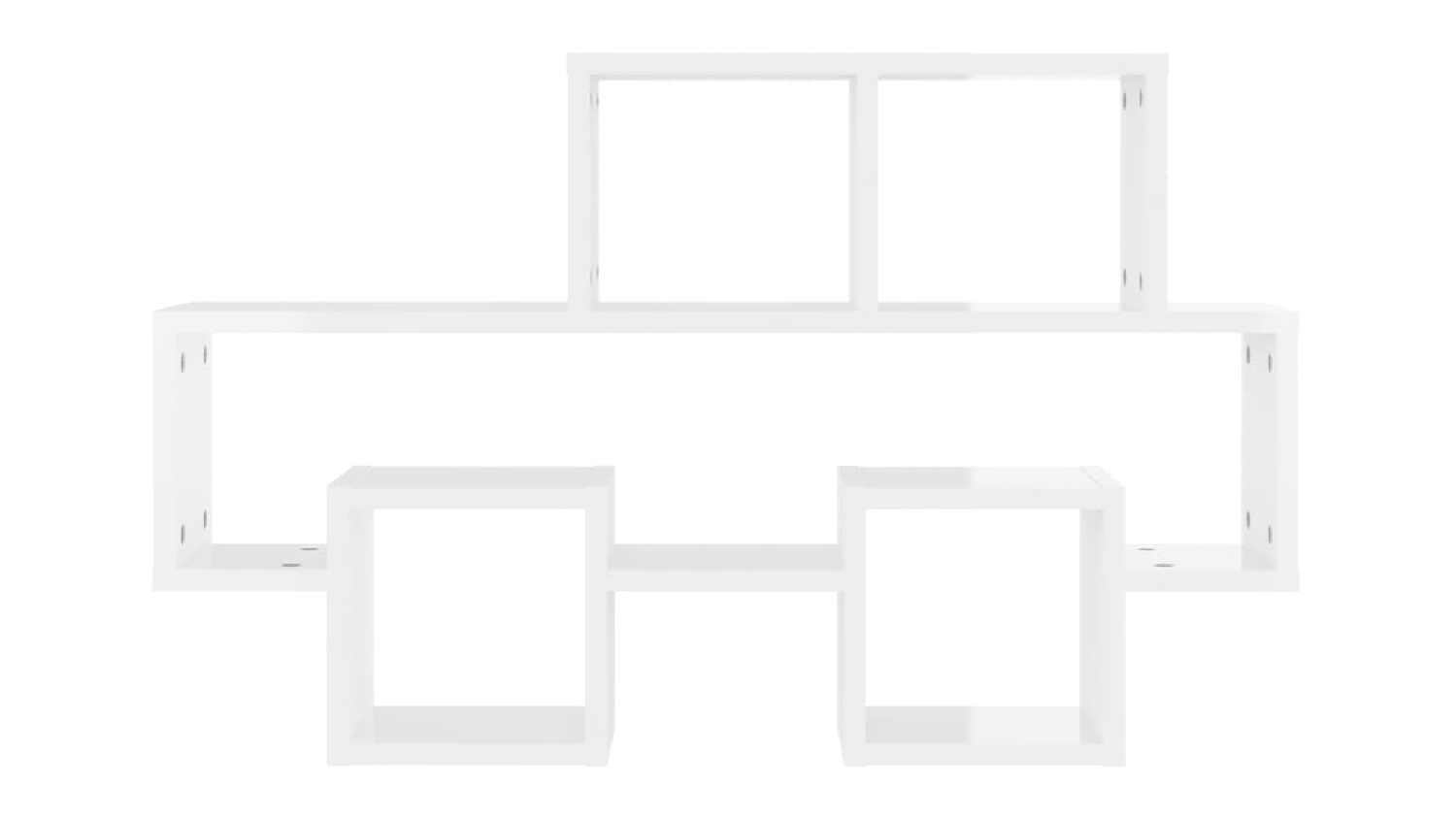 NNEVL Car-Shaped Wall Shelves 82 x 15 x 51cm - Gloss White | Harvey ...