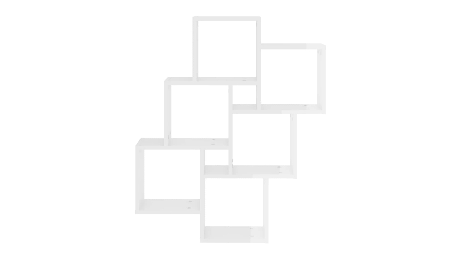 NNEVL Wall Shelves 6 Display Cube 78 x 15 x 93cm - Gloss White | Harvey ...