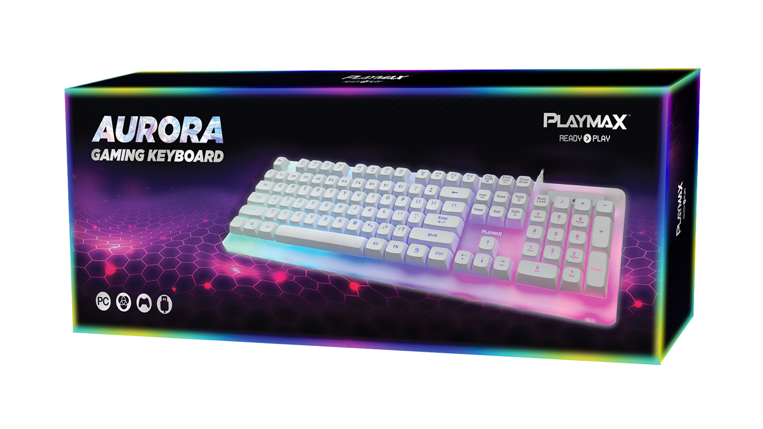 Playmax Aurora Wired Membrane Gaming Keyboard | Harvey Norman New Zealand