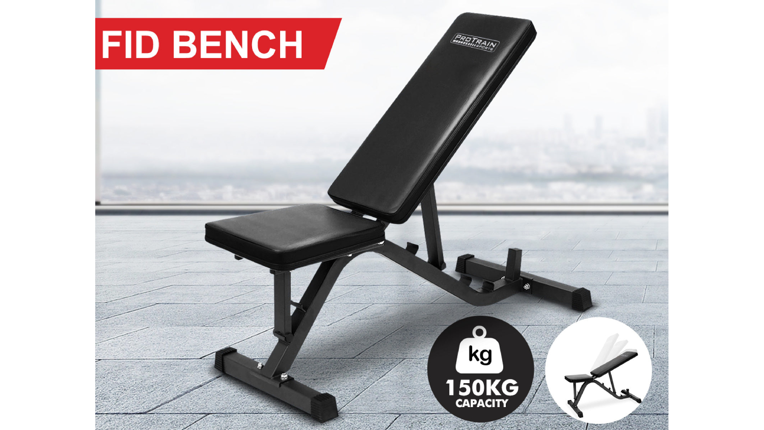 PROTRAIN Adjustable Fitness FID Bench | Harvey Norman New Zealand
