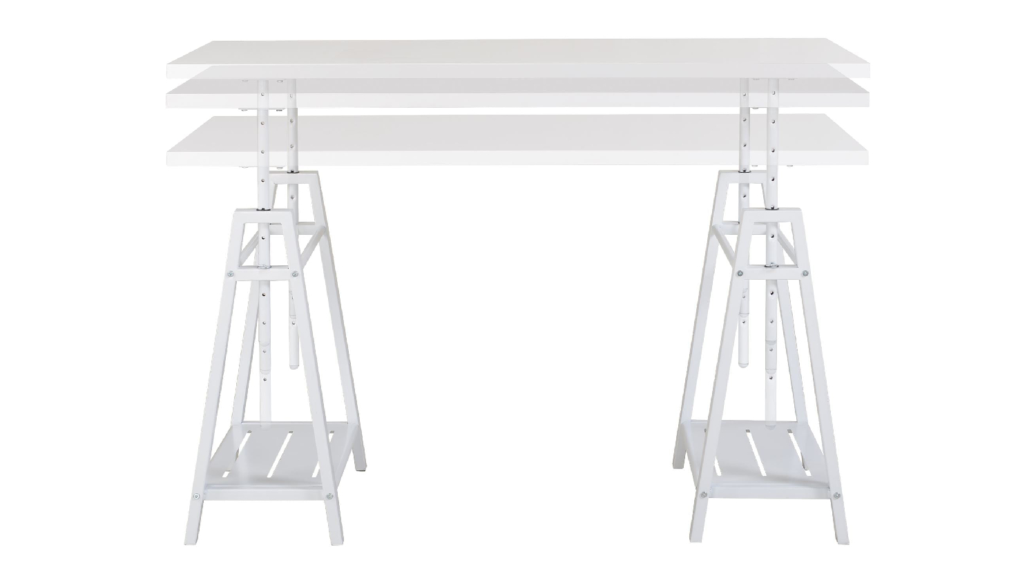 TSB Living Adjustable Metal Frame Desk - White | Harvey Norman New Zealand