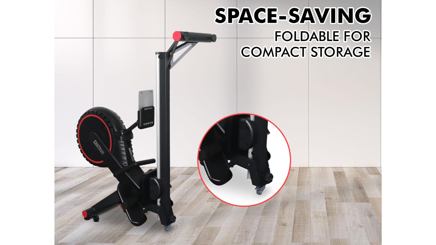 PROTRAIN Air + Magnet Resistance Rowing Machine - Black | Harvey Norman ...