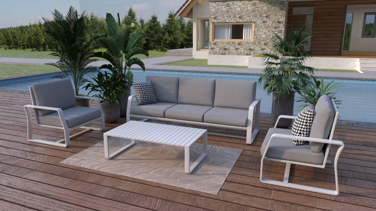 Cabana 4 Piece Outdoor Lounge Setting | Harvey Norman New Zealand