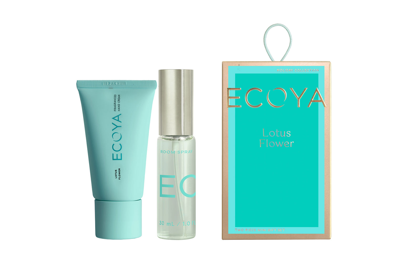 Ecoya 2 Piece Mini Room Spray & Hand Cream Gift Set - Lotus Flower ...