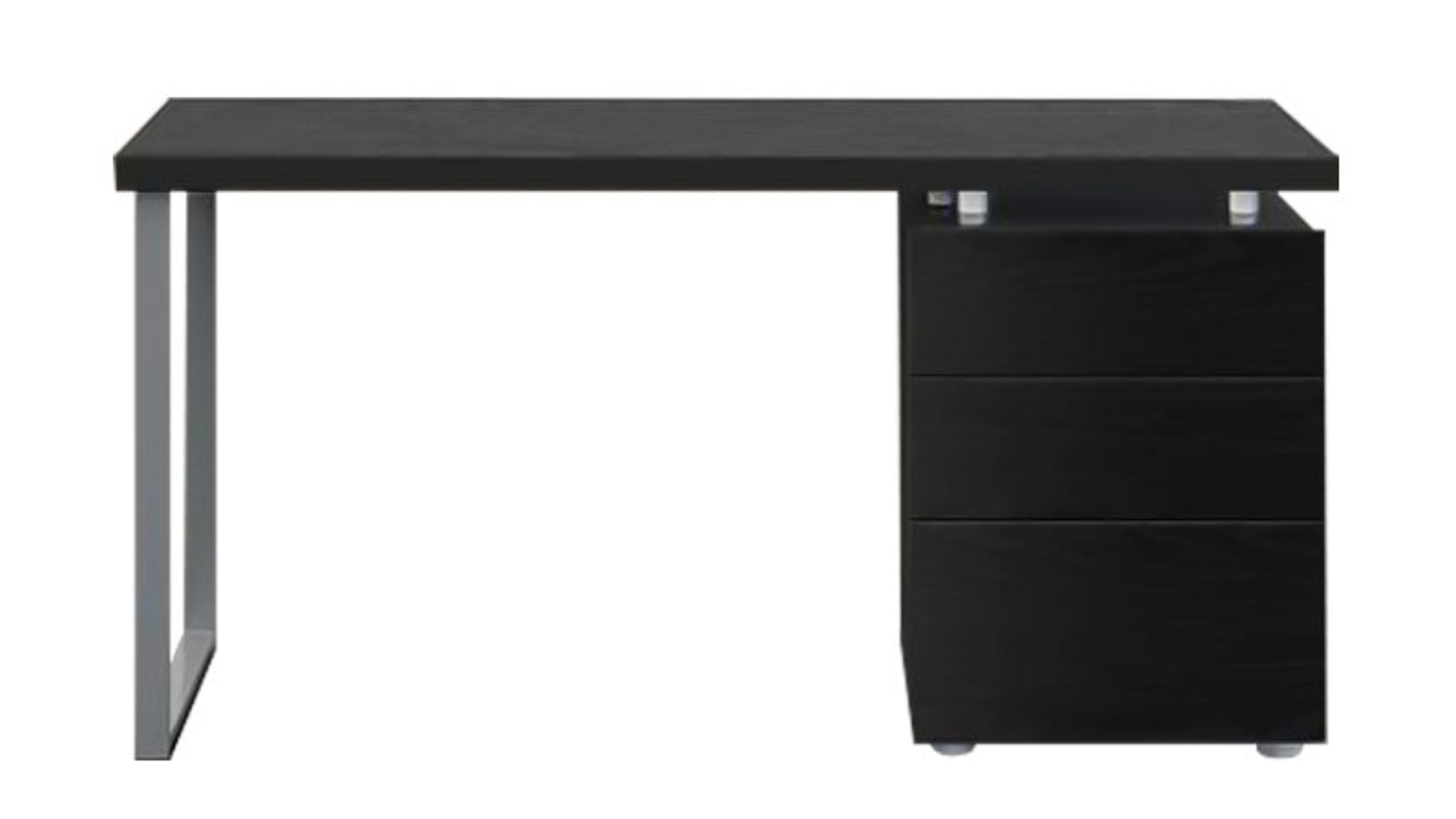 TSB Living Katrina Metal Frame Desk with Drawers - Black | Harvey ...