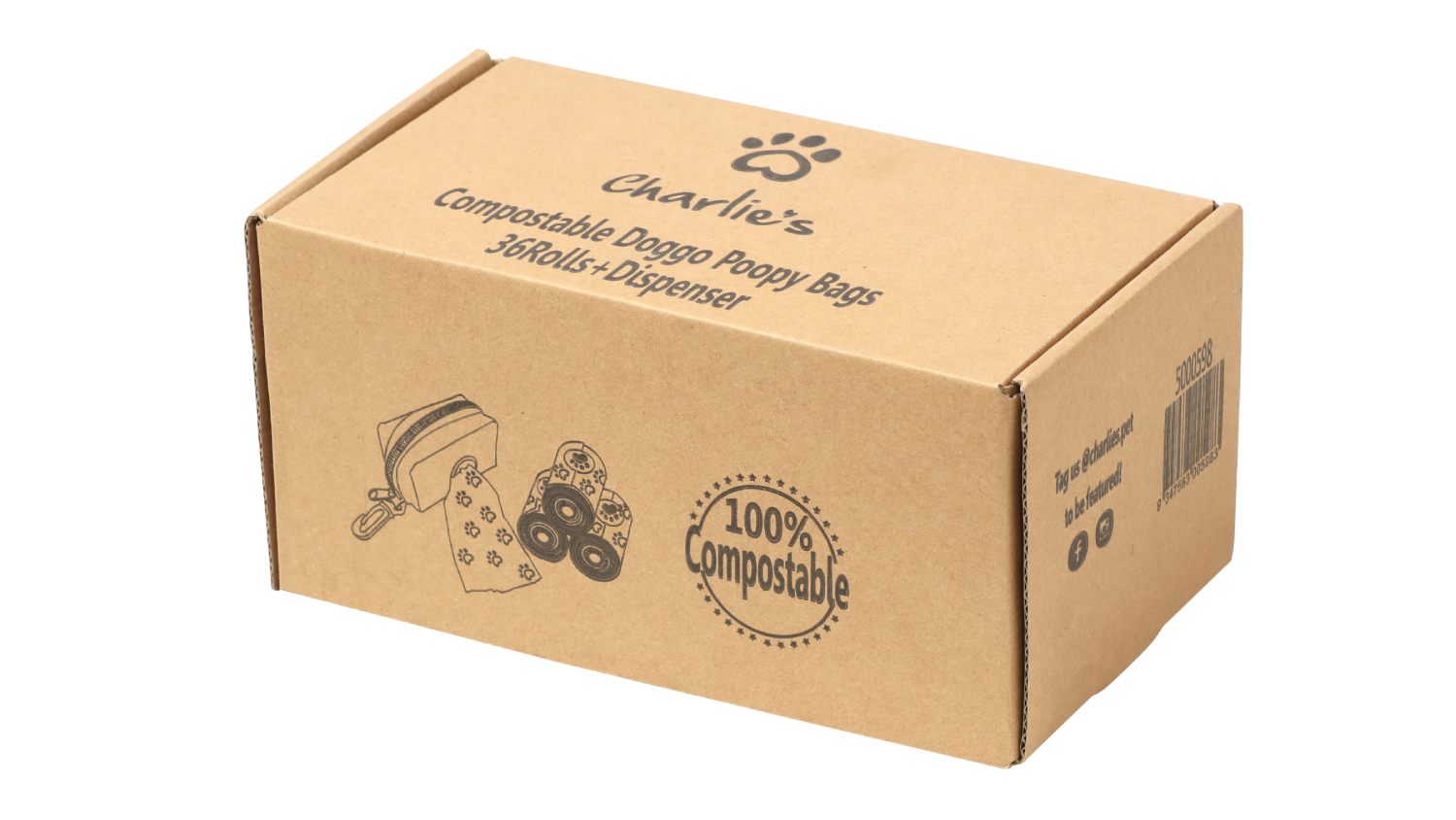 Charlie's Dog Poo Bags 720pcs. with Dispenser | Harvey Norman New Zealand