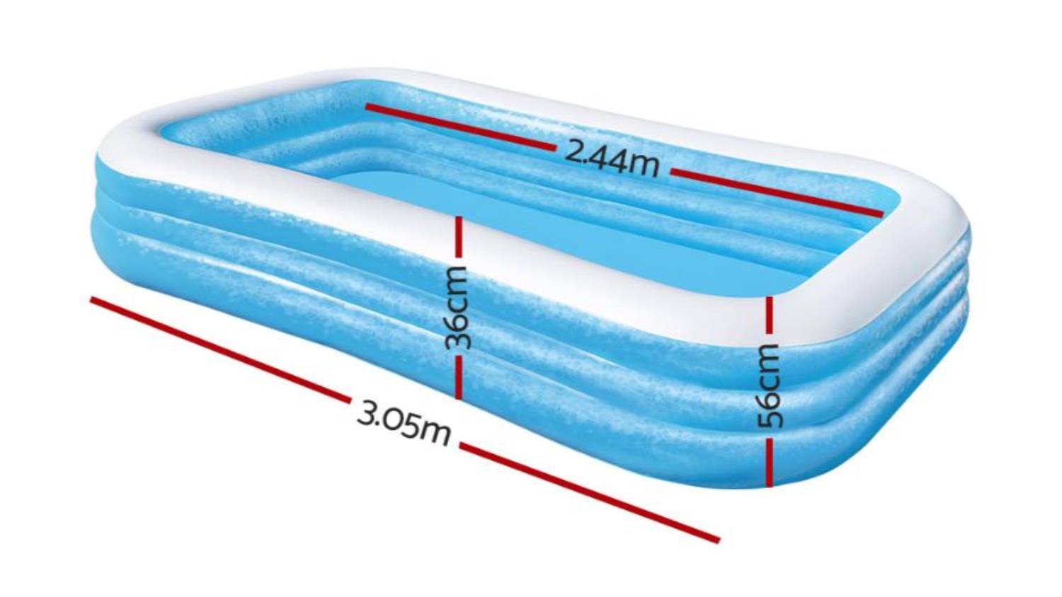 Bestway Inflatable Pool Rectangle - 3.05 x 1.83m | Harvey Norman New ...