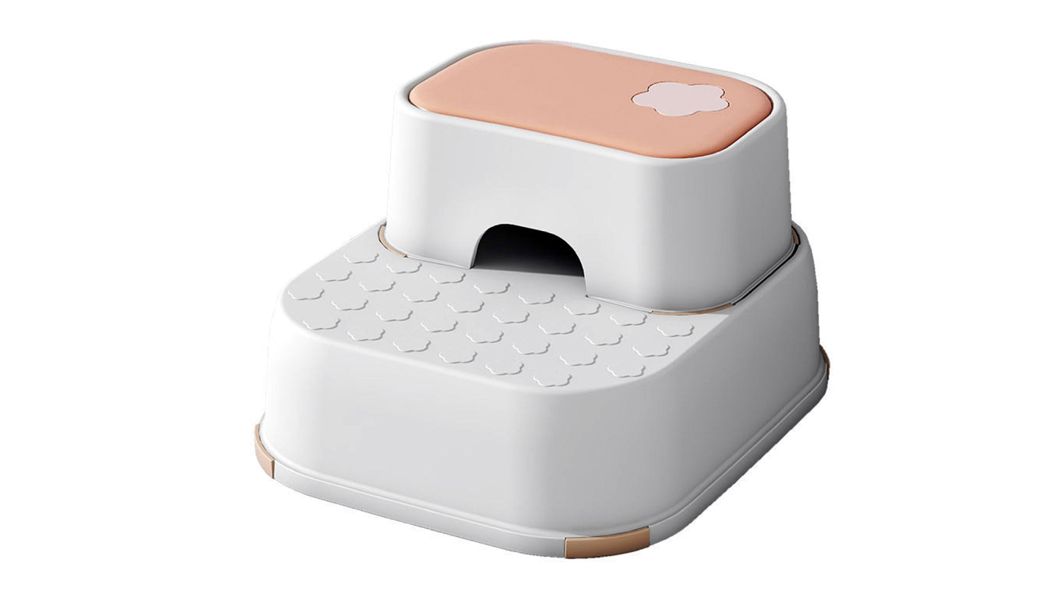 Kmall 2-In-1 Children's Step Stool - White/Peach | Harvey Norman New ...