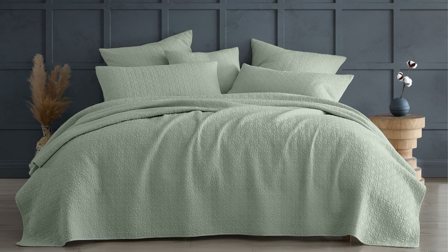 Kayo Sage Queen/King Coverlet by Platinum | Harvey Norman New Zealand