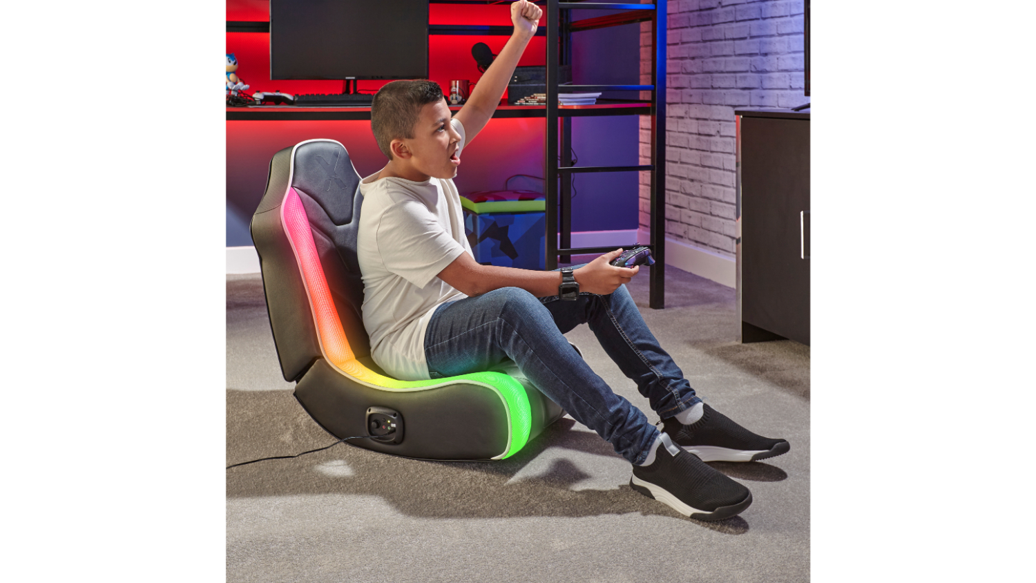 X Rocker Chimera Neo-Motion Floor Rocker Chair with LED Lighting ...