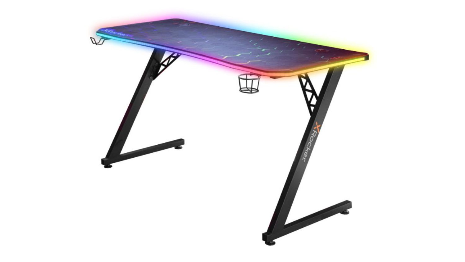 X Rocker Pulsar RGB Gaming Desk with NeoMotion LED Lighting 140cm with ...