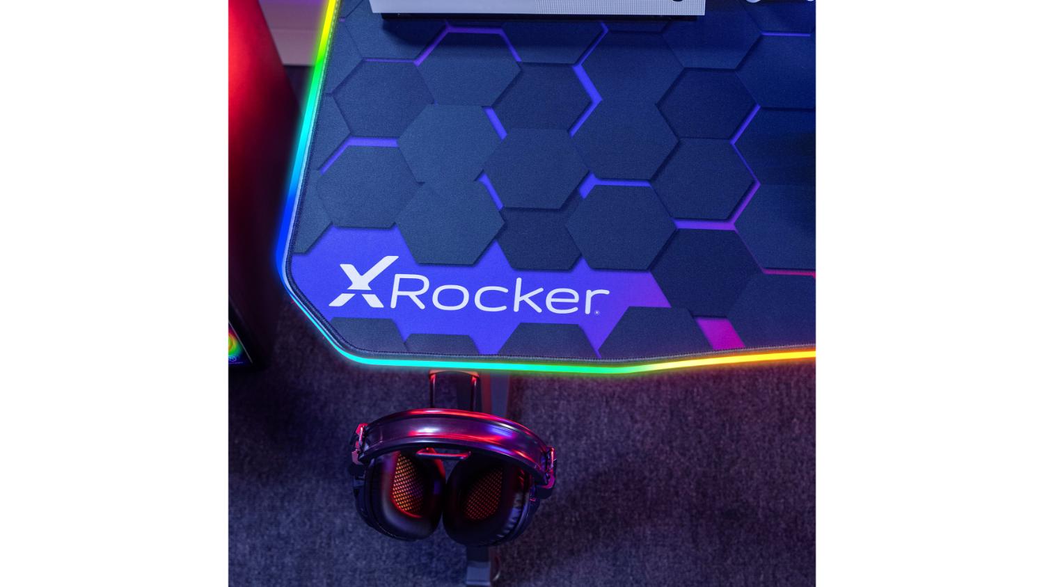 X Rocker Pulsar RGB Gaming Desk with NeoMotion LED Lighting 140cm with ...