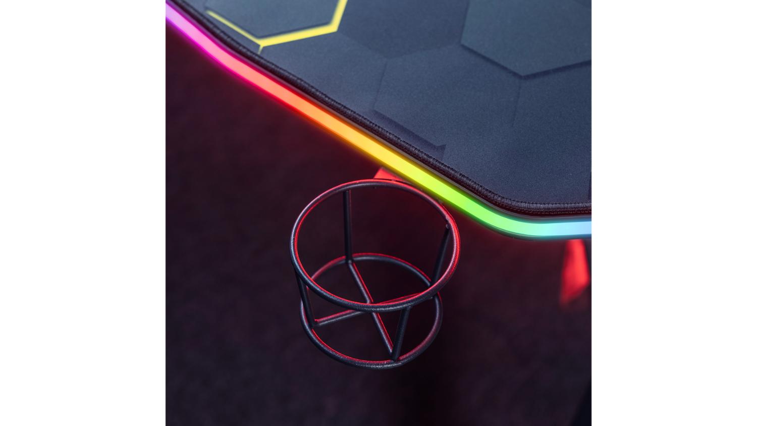 X Rocker Pulsar RGB Gaming Desk with NeoMotion LED Lighting 140cm with ...