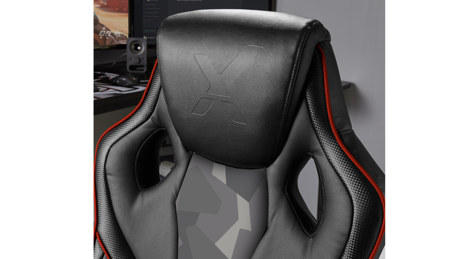X Rocker Kratos Ergonomic Office Gaming Chair - Black/Red | Harvey ...