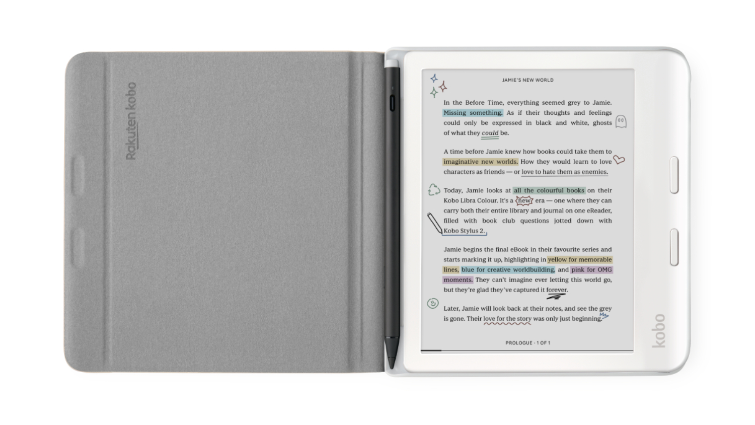 Kobo Notebook SleepCover Case for Kobo Libra 7" eReader - Sand Beige ...