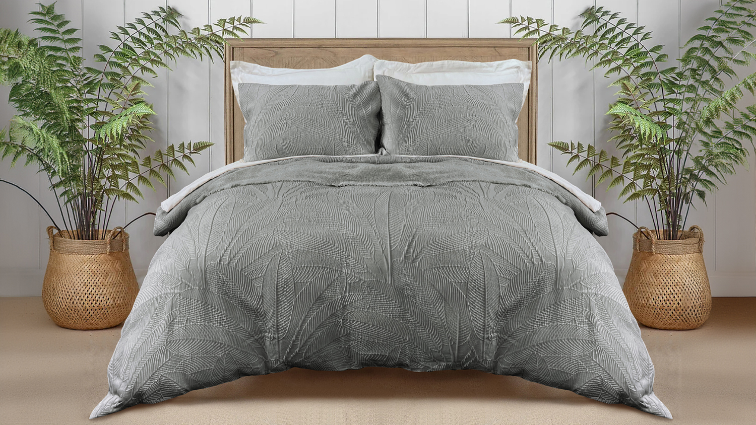 Cocomo Graphite 3 Piece Comforter Set | Harvey Norman New Zealand