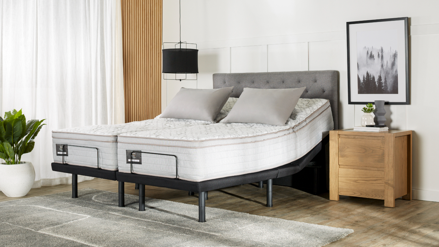 King Koil Conforma Classic II Medium Split Super King Mattress with Virtue Adjustable Base by A.H Beard Harvey Norman New Zealand