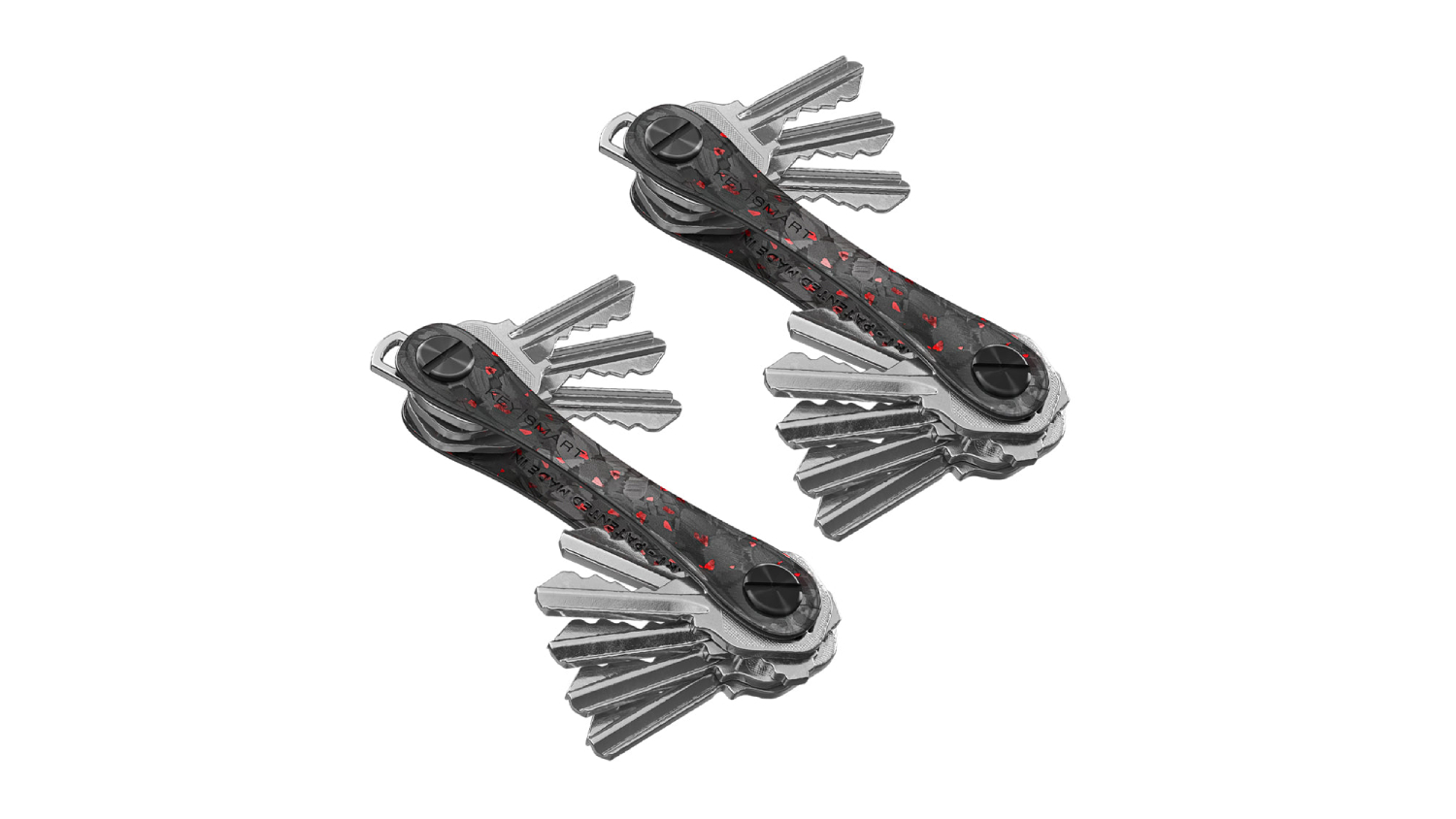 Keysmart Original Compact Key Organizer 2pk. - Red Forged Carbon ...