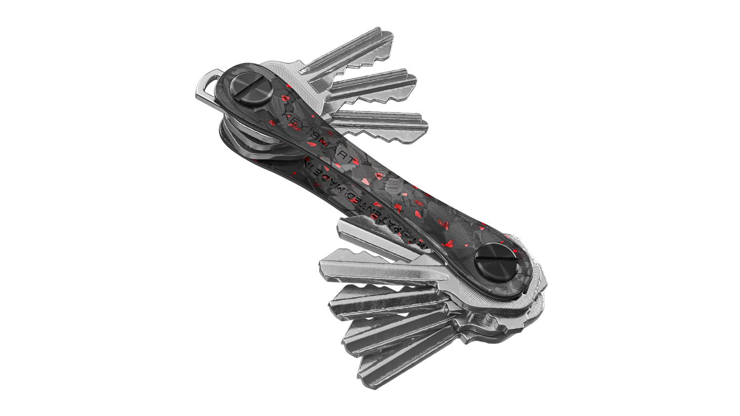 Keysmart Original Compact Key Organizer - Red Forged Carbon | Harvey ...