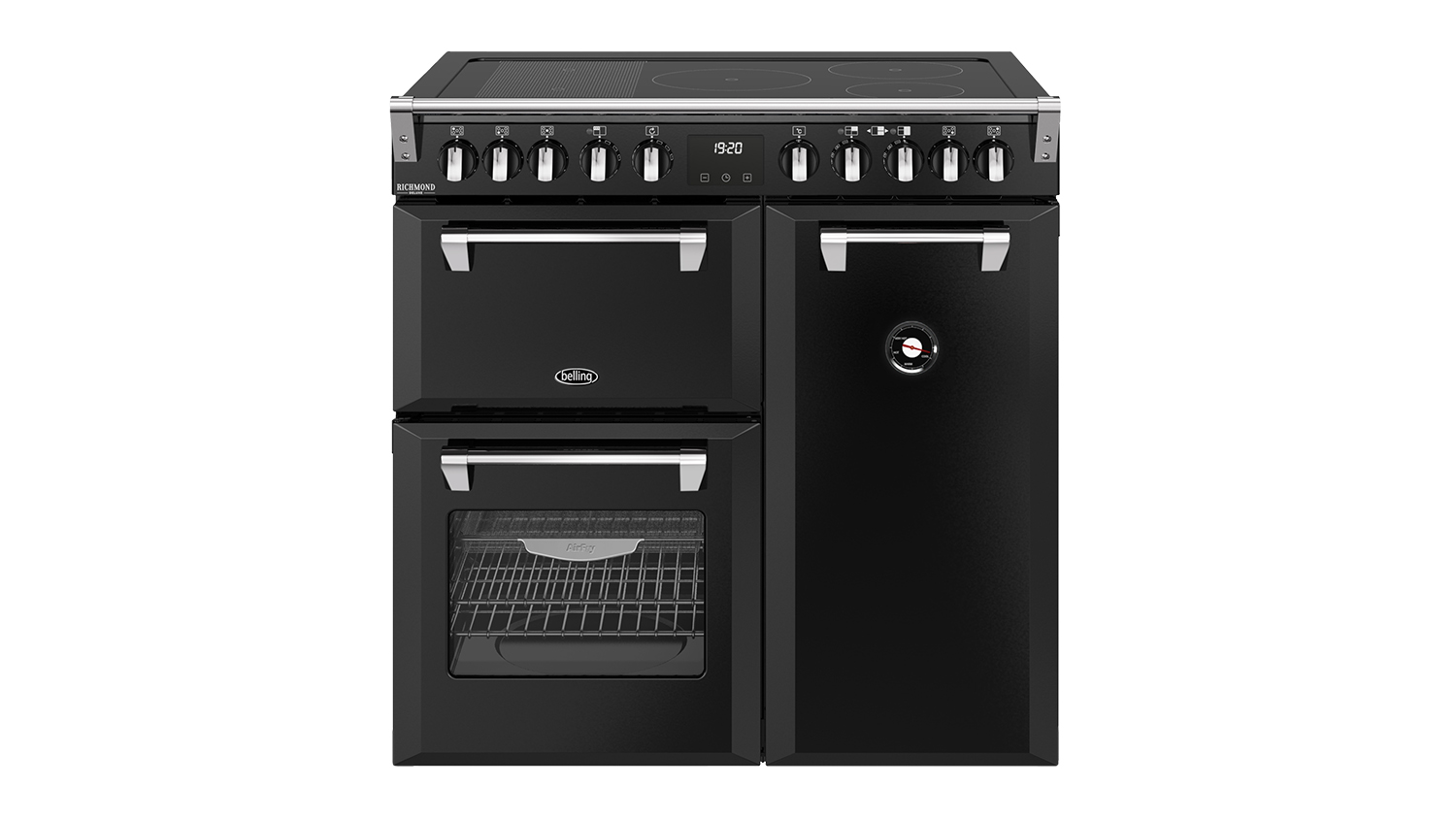 Belling 90cm Freestanding Oven with Induction Cooktop - Black (Richmond ...