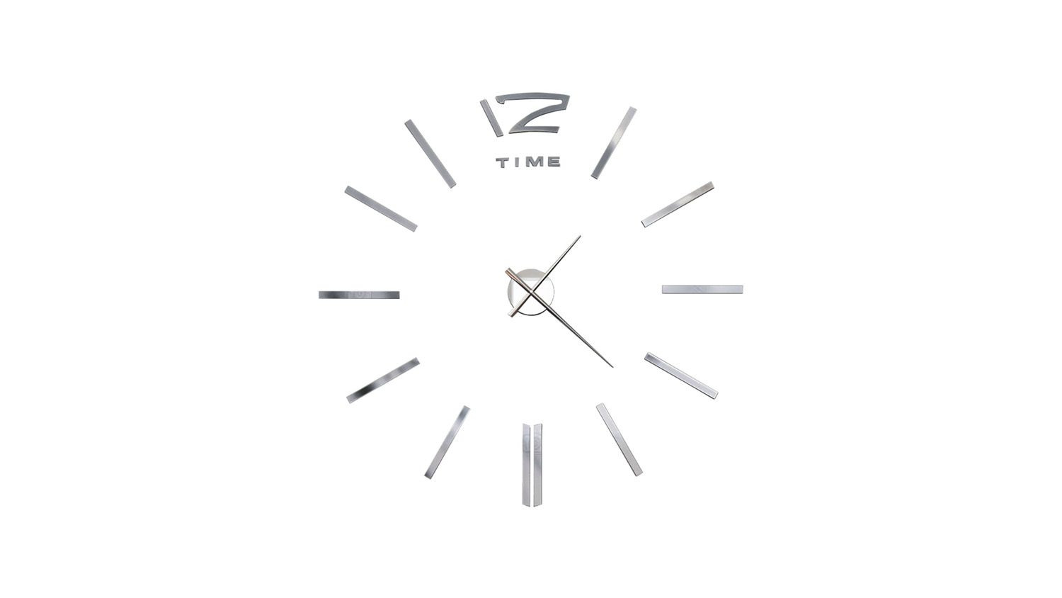 NNEVL Floating Wall Clock Modern Minimal Style 100cm - Silver | Harvey ...